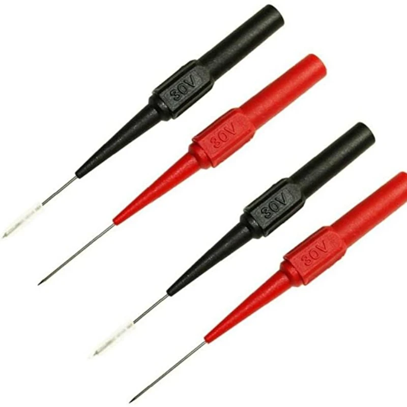 4Pcs 30V Diagnostic Tools Multimeter Test Lead Extention Back Piercing ...