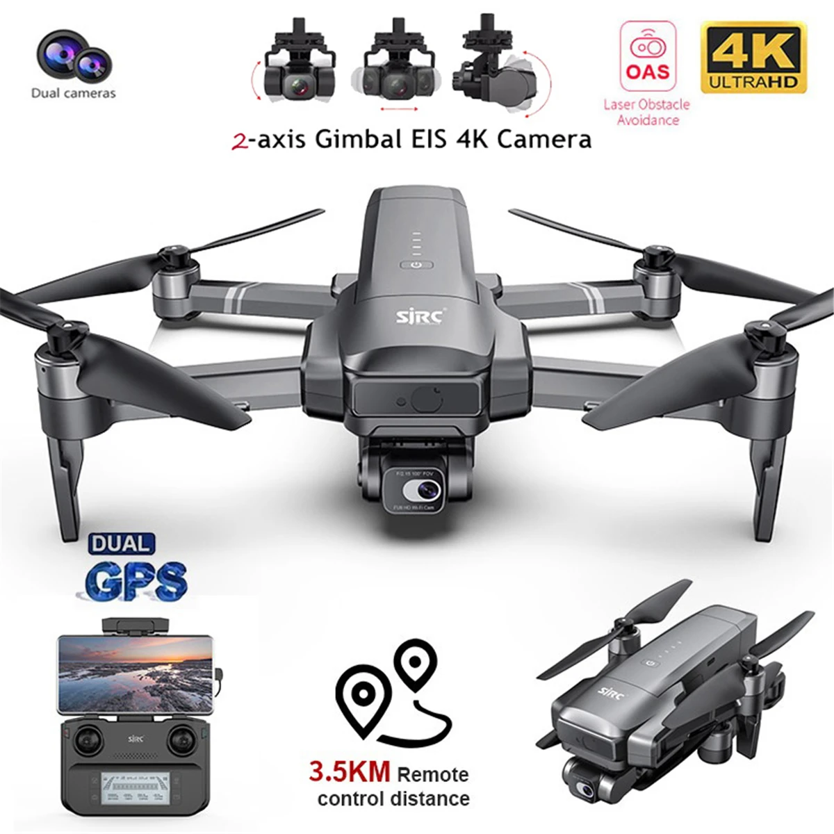 2023-New-F22S-F22-4K-Pro-Folded-Drone-4K-Professional-Drone-2-axis ...
