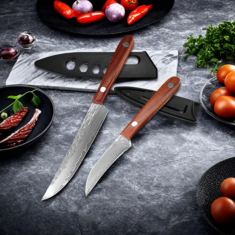 Damascus-Steel-Kitchen-Knife-Forged-Chef-Utility-Knife-Barbecue-Steak ...