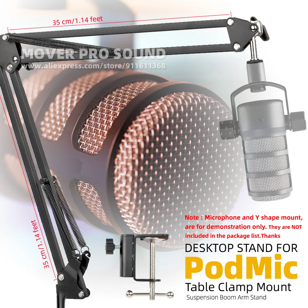 For-RODE-PodMic-Pod-Mic-Microphone-Stand-Table-Desk-Hang-Tabletop-Mount ...