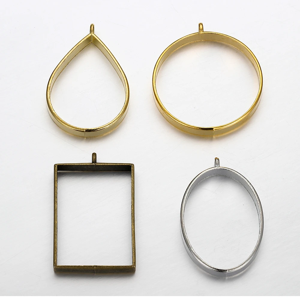 10pcs-Metal-Border-Mold-Rhodium-Gold-Plated-Geometric-Hollow-Metal ...