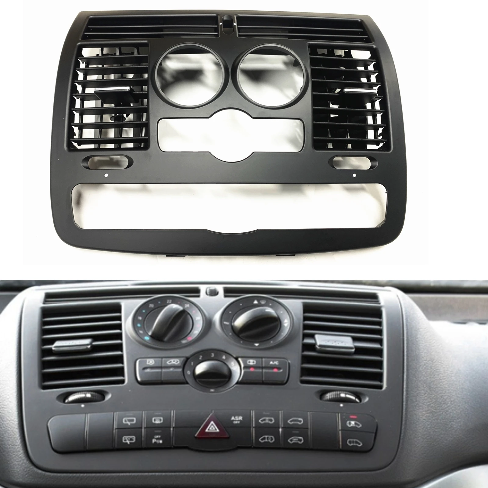 Center Console Dashboard A/c Air Vent Outlet Grille Cover For Mercedes Benz Vito W636 Mixto ...