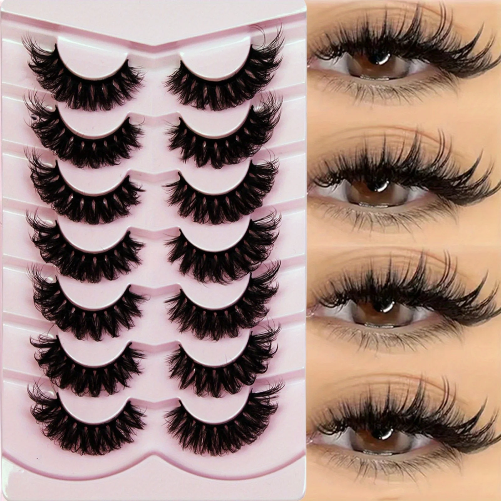 3Boxes(21Pairs) False Eyelashes Wispy Lashes Natural Look Fake ...