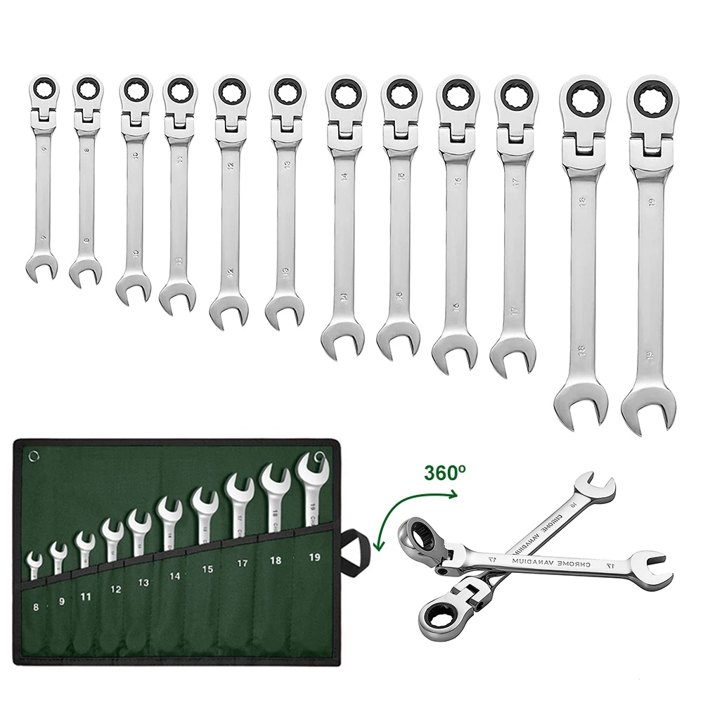 Combination-Ratchet-Wrench-with-Flexible-Head-Dual-purpose-Ratchet-Tool ...