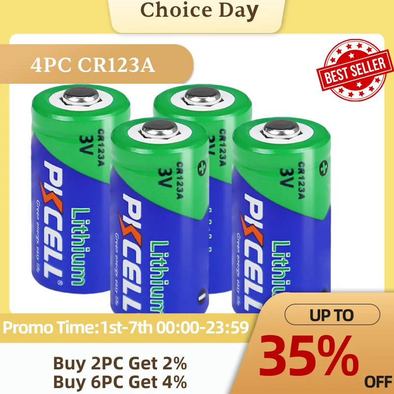 4pcs-Pkcell-3V-CR123A-CR-123A-1500mah-Lithium-battery-cell-CR123 ...