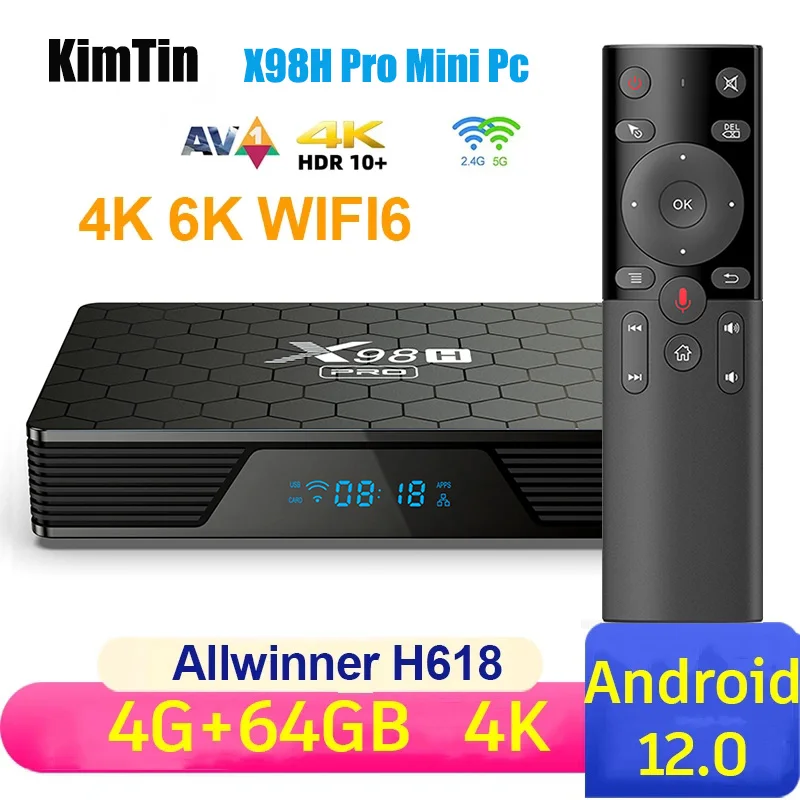 Dispositivo-de-TV-inteligente-X98H-Pro-decodificador-con-Android-12 ...