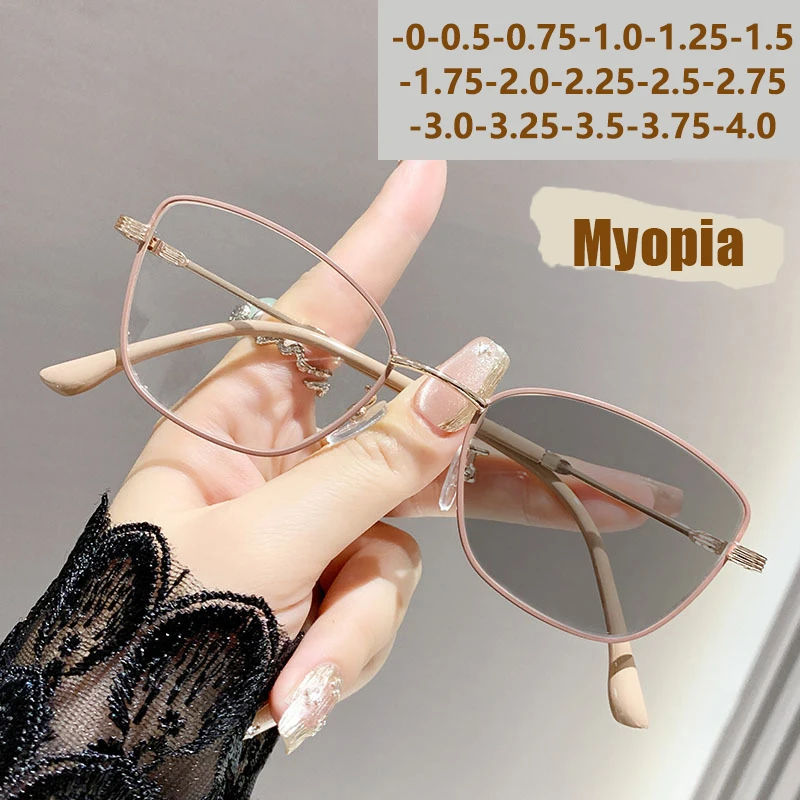 Color-changing Anti-blue Light Myopia Glasses With Advanced Cat-eye ...