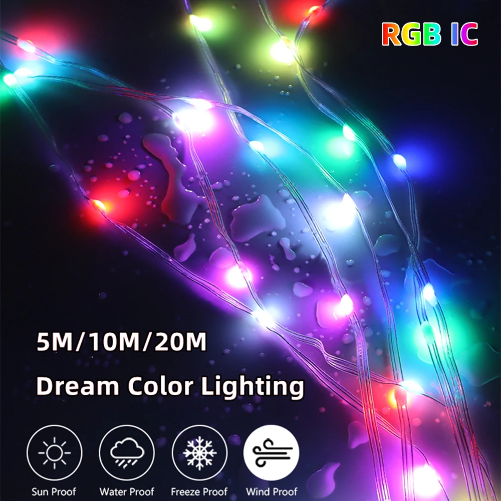 WS2812B-Bluetooth-Christmas-Fairy-Lights-Chain-5-10-20M-RGBIC-LED ...