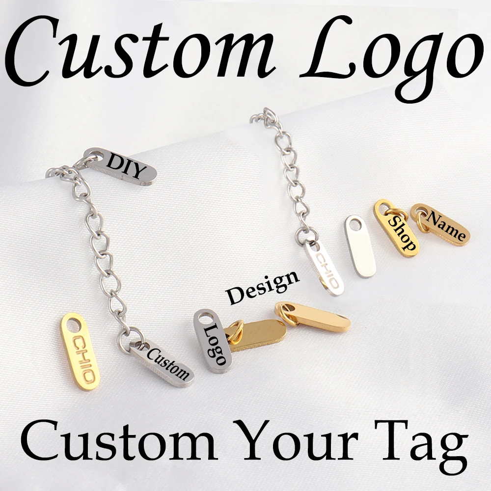 500Pcs-18K-Gold-Plated-Etch-Engraving-Logo-Tag-Custom-Engrave-Name-LOGO ...