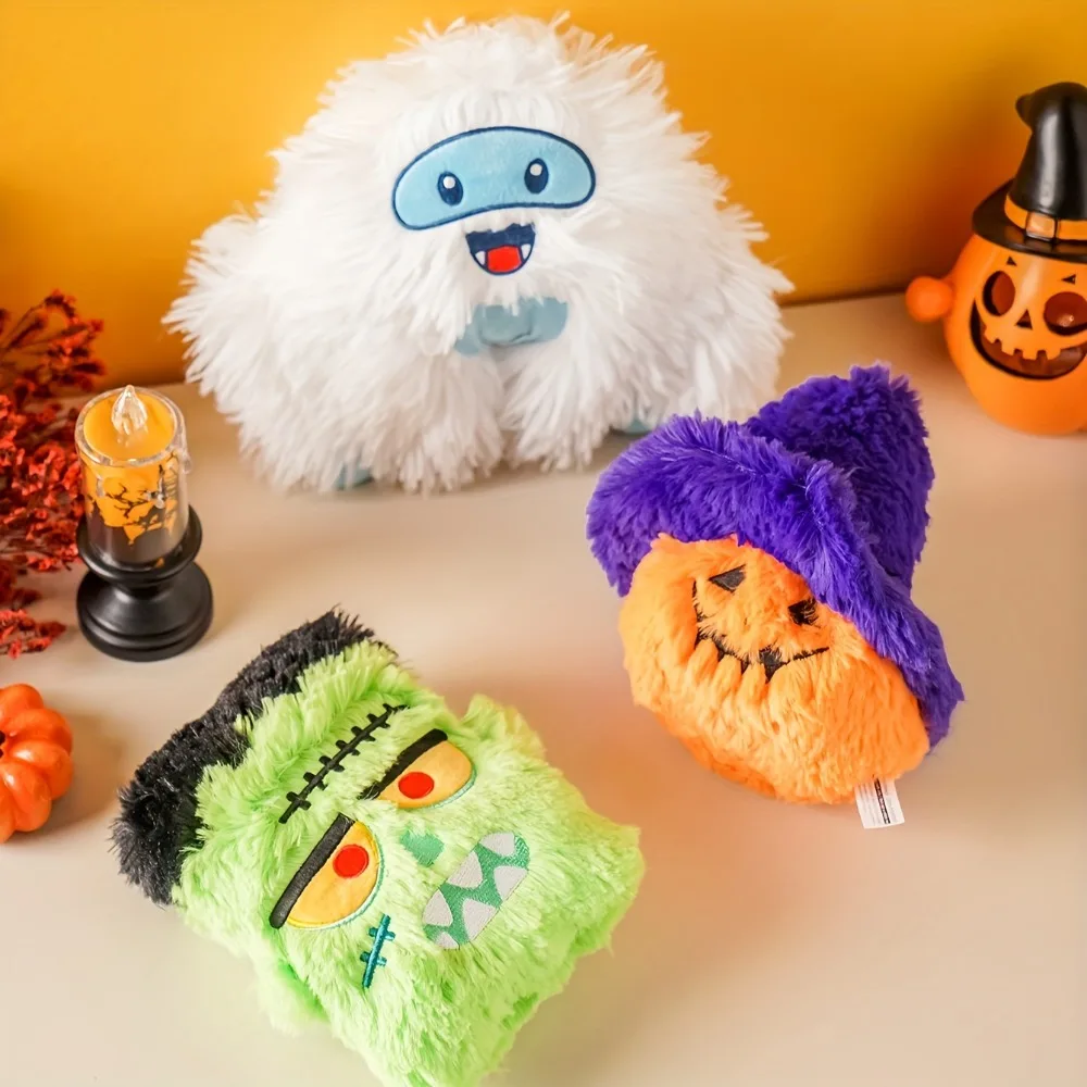 Halloween Interactive Voice Pet Plush Toy Green Monster Yeti Pumpkin ...