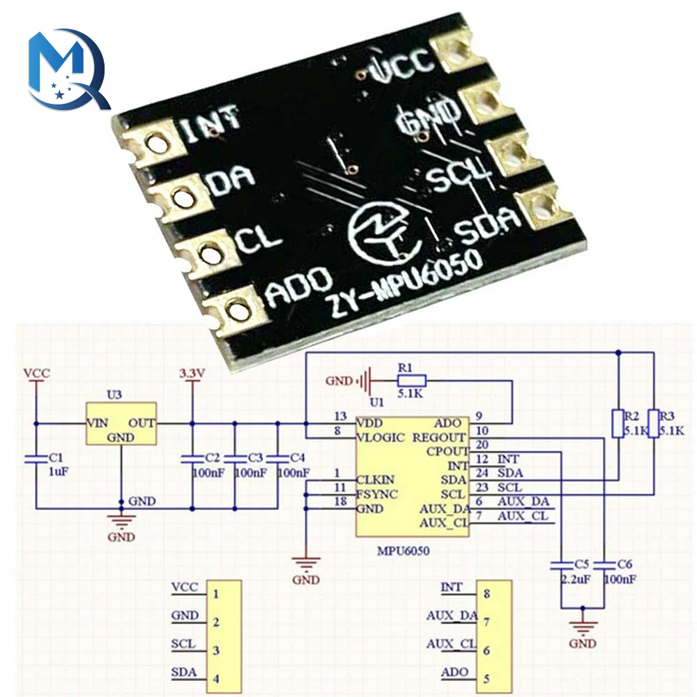 DC-3-5-5V-Zy-Mpu-6050-Three-Axis-Acceleration-Gyroscope-Module-6Dof ...