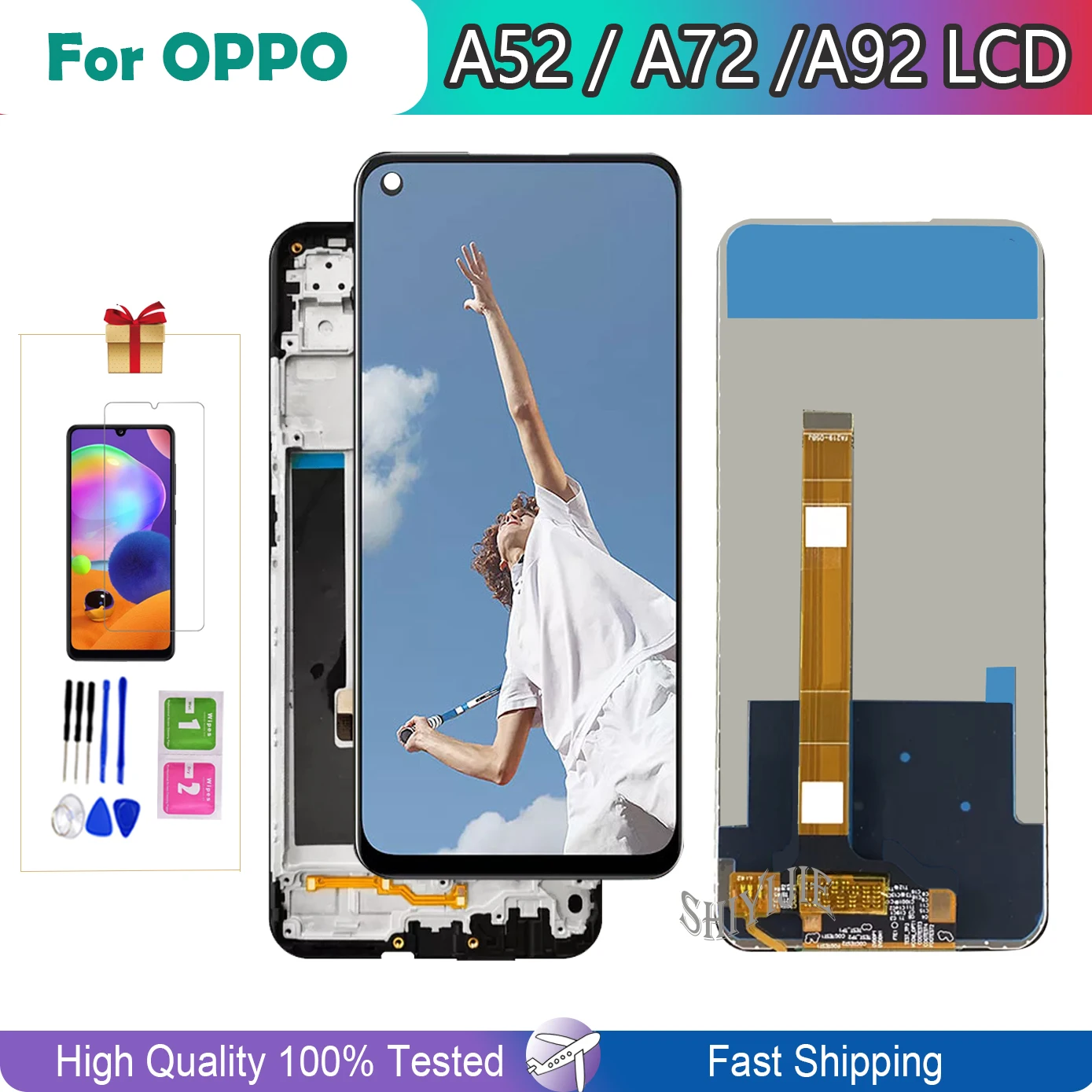 6.5"Original LCD For OPPO A72 A92 LCD Display Touch Screen For Oppo A52 ...
