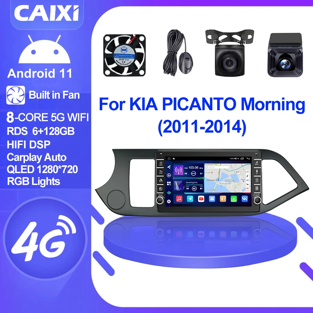 CAIXI GX9 2din Android 11 Auto Carplay Stereo GPS Navigation For KIA Morning Picanto 2011 2016 ...