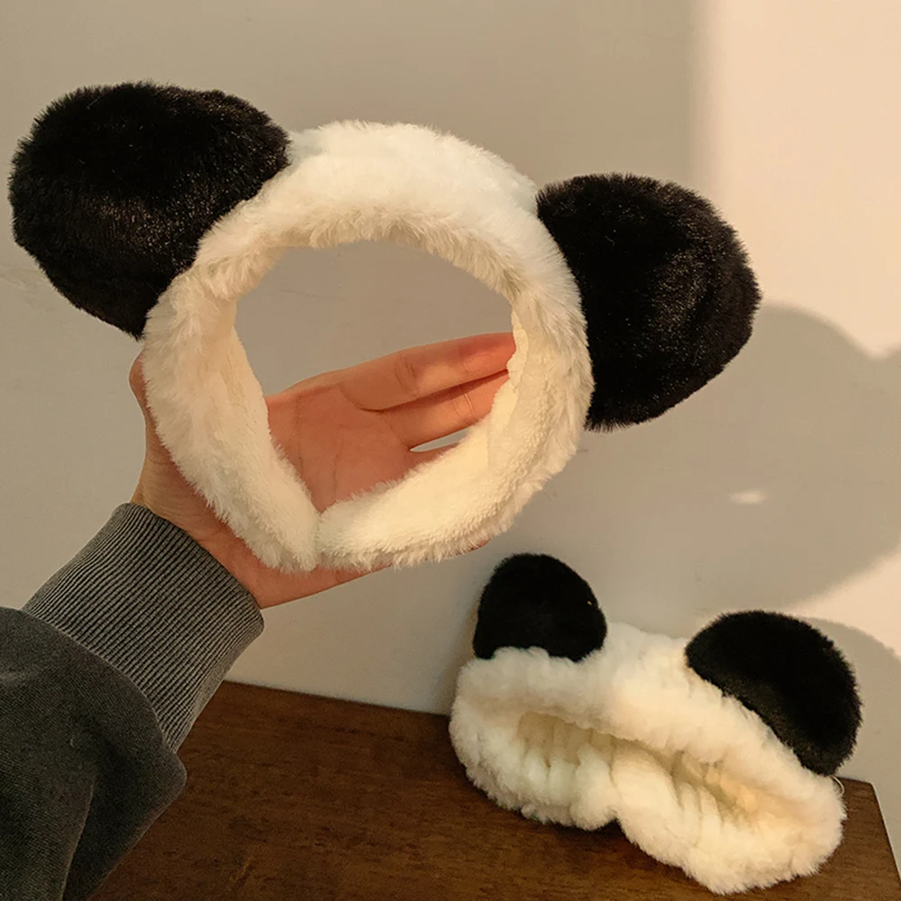 1Pcs-Winter-Coral-Velvet-Bear-Ear-Hair-Hoop-Cartoon-Plush-Panda-Ears ...