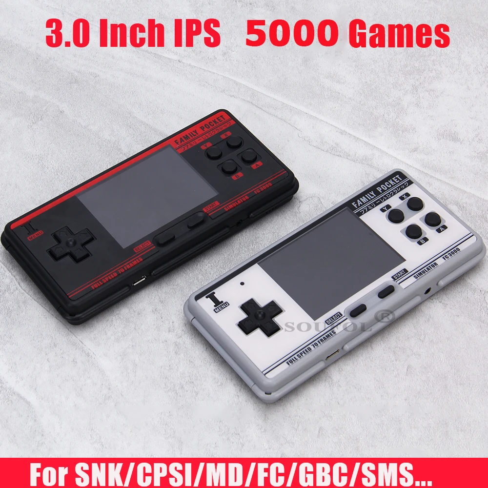 Fc3000 V2 Retro Handheld Video Game Console Built-in 5000+ Classic ...