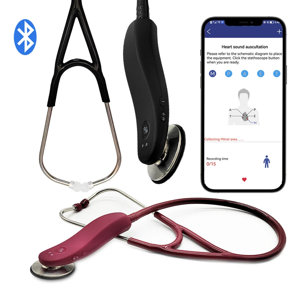 New-Electronic-Medical-Bluetooth-Digital-Stethoscope-Wireless ...