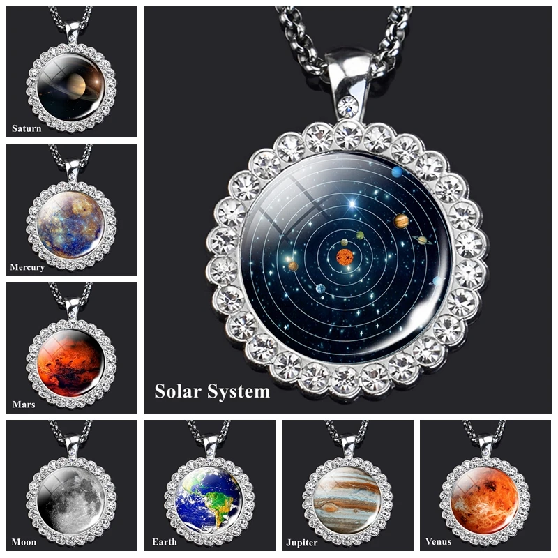 Solar-System-Planet-Glass-Rhinestone-Pendant-Necklace-Milky-Way ...