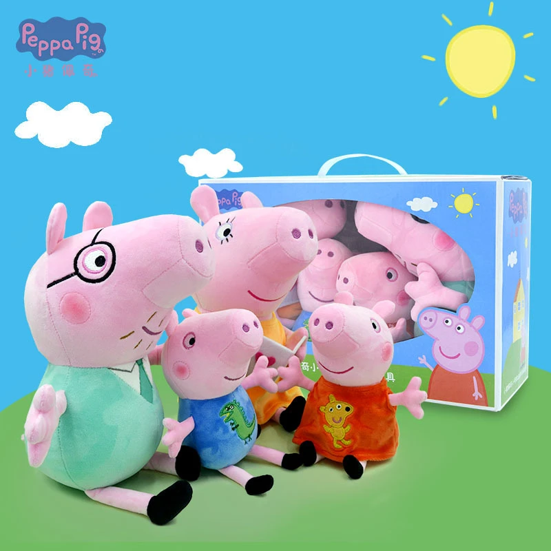 Pel-cia-Peppa-Pig-Happy-Family-George-Porco-Dinossauro-Peluche-Pai-M-e ...