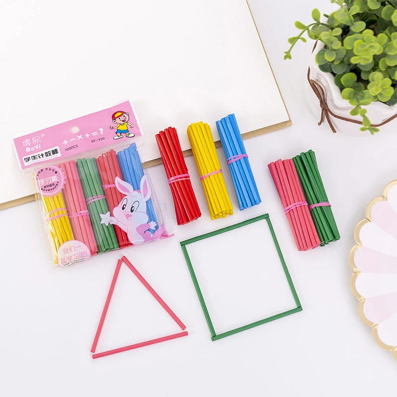100pcs-Colorful-Bamboo-Counting-Sticks-Mathematics-Montessori-Teaching ...