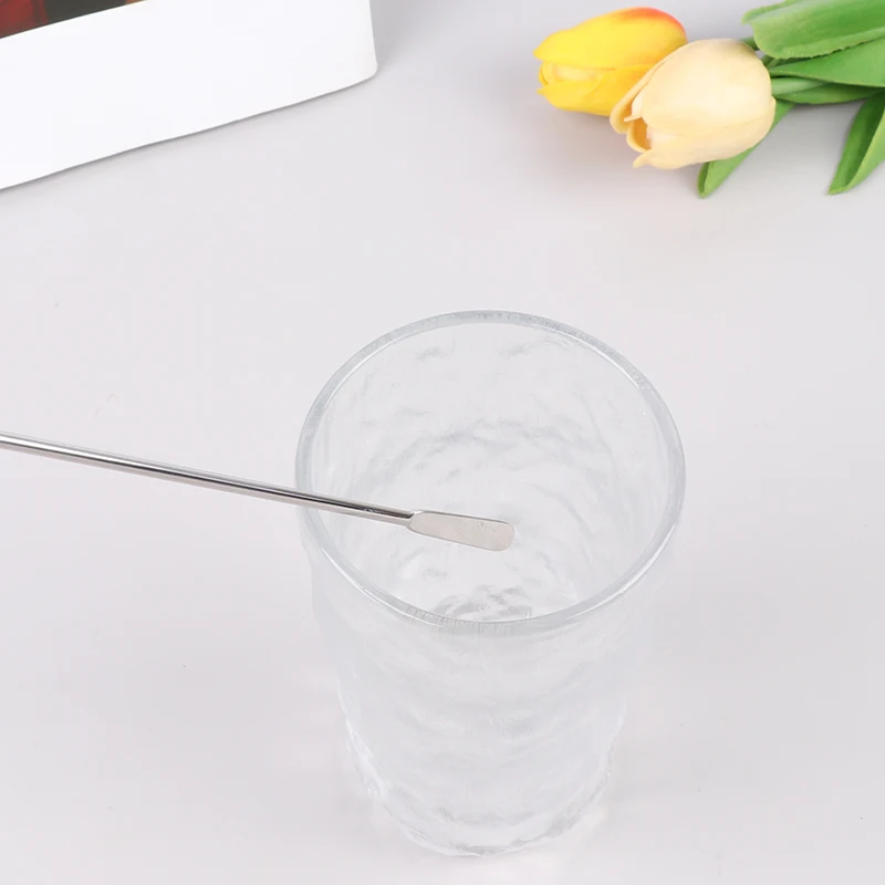 1PC-19CM-Stainless-Steel-Cocktail-Stick-Stirrer-Milk-Tea-Long-Handle ...