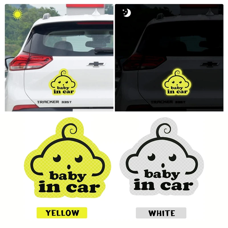 2PCS-Babies-in-The-Car-Magnet-Sticker-Sign-Warning-Safety-Reflective ...
