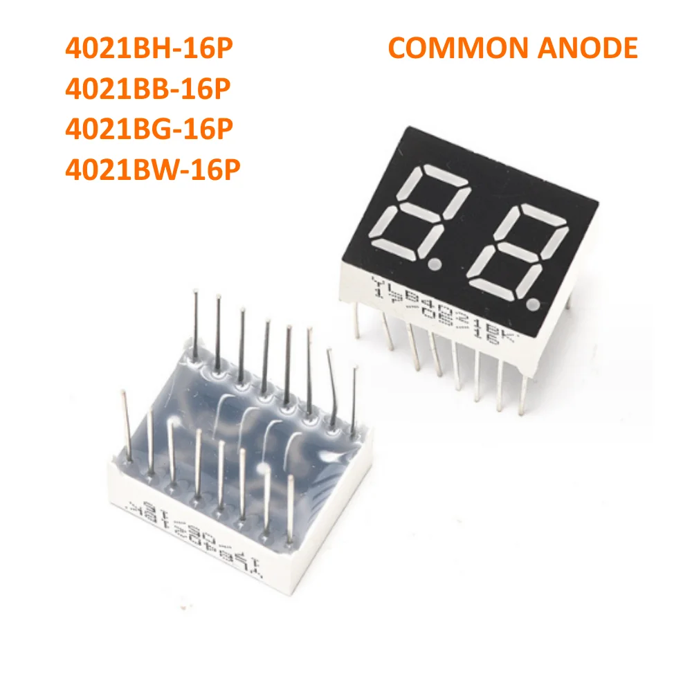10PCS-4021BH-4021BB-4021BG-4021BW-0-4-Inch-Common-Anode-Two-Digit-Seven ...