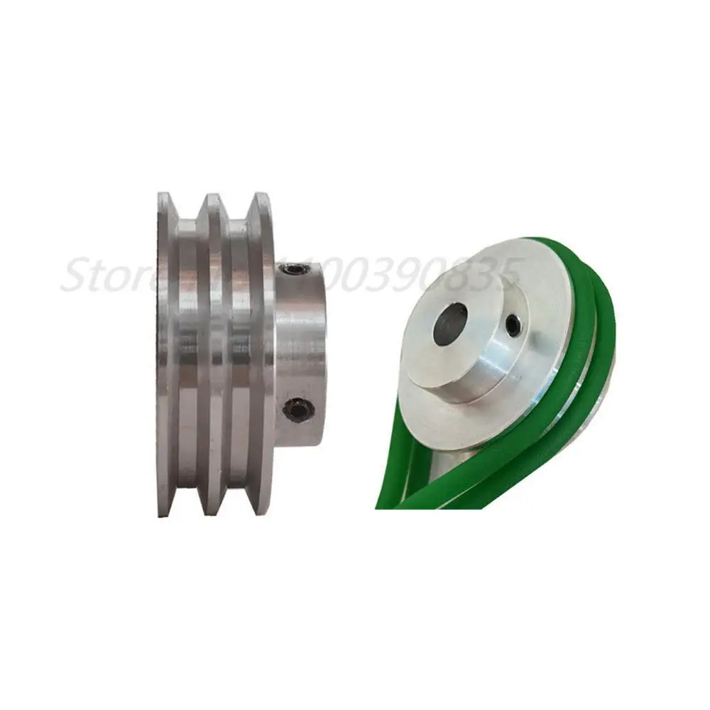 Aluminum-alloy-double-groove-pulley-transmission-wheel-V-groove-groove ...