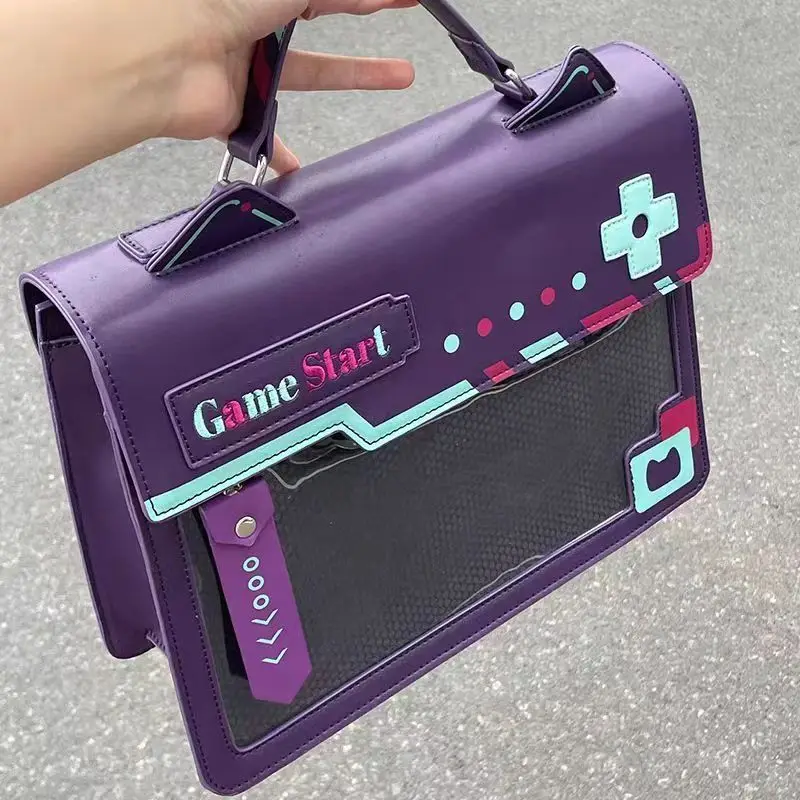 Black Gaming Itabag Tote Shoulder Bags Large Capacity Square Versatile ...