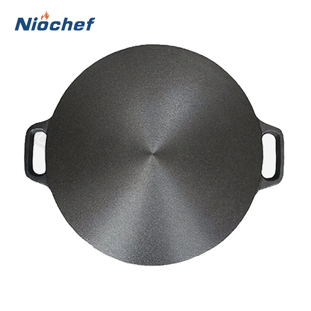 37CM-Round-Cast-Iron-Slightly-Convex-Slightly-Concave-Frying-Pan ...
