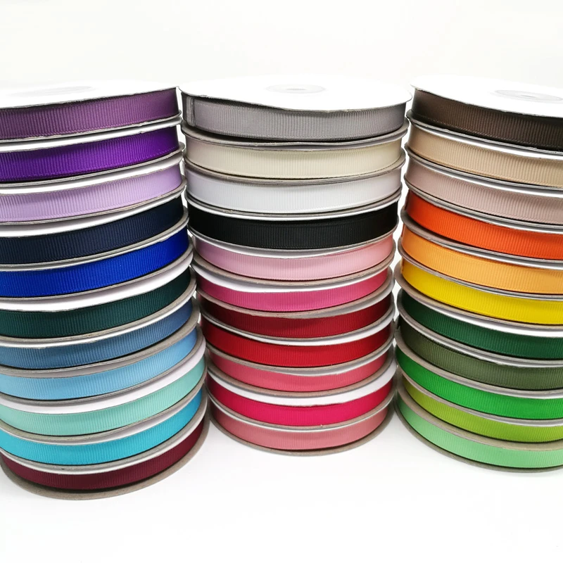 (36Colors) 6mm 9mm 16mm 25mm 38mm 50mm Grosgrain Ribbon High Quality ...