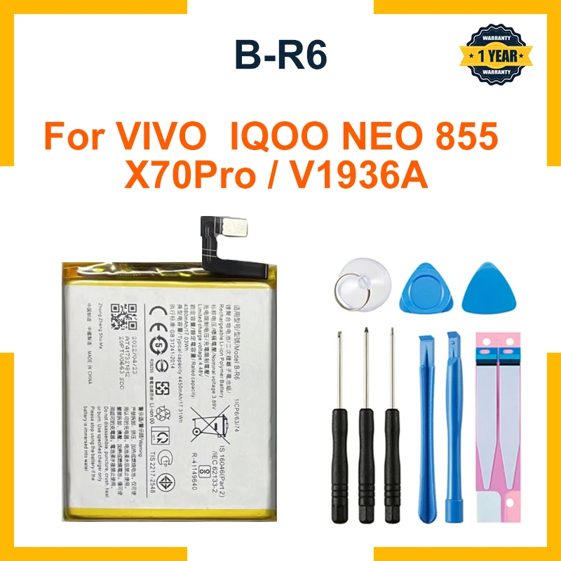 B-R6 Battery For VIVO IQOO NEO 855 / X70Pro /V1936A Repair Part ...
