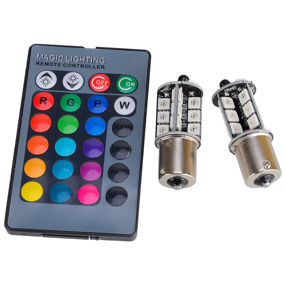 2pcs-1156-BA15S-P21W-382-27SMD-5050-RGB-LED-Reverse-Brake-DRL-Tail ...