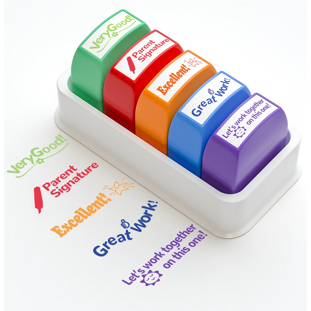 Teacher-color-stamp-automatic-inking-Color-stamp-clear-teacher-with ...
