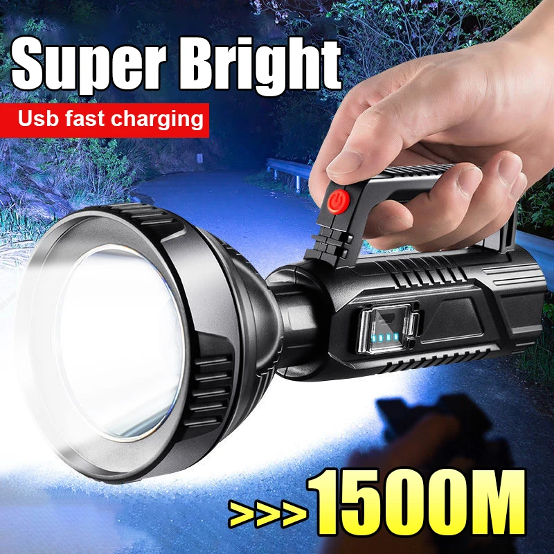 Rechargeable-High-Power-Led-Flashlights-Ultra-long-Lighting-Distance ...
