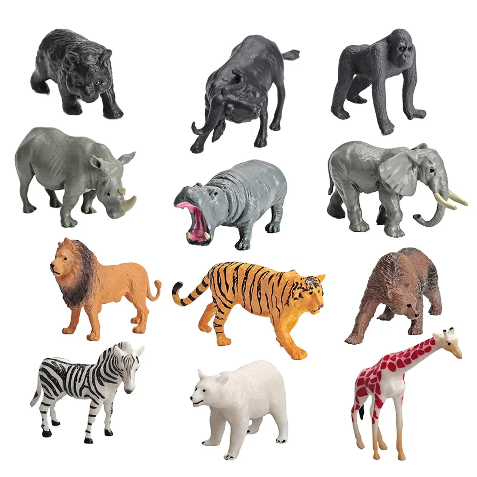 Plastic Zoo Animals Toys