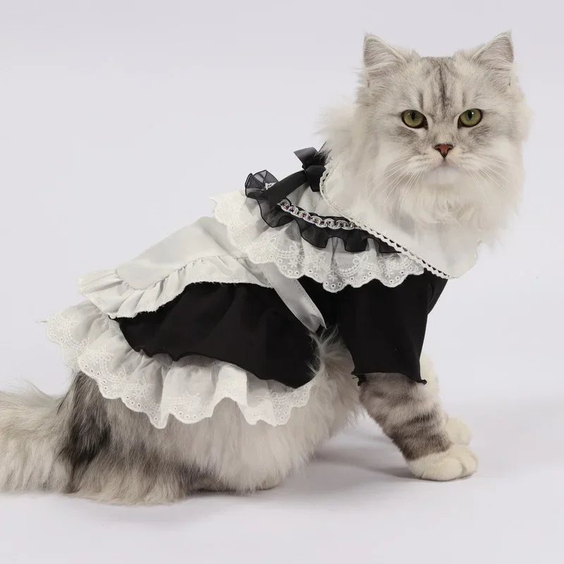Pet-Maid-Outfit-for-Cat-Princess-Dresses-Adorable-Costume-with-Headwear ...