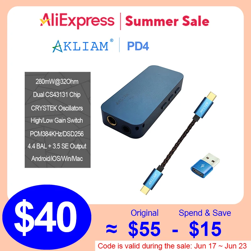 AkLIAM-PD4-Dual-CS43131-USB-Dongle-Hifi-Portable-USB-Dac-Amp-4-4mm-3 ...