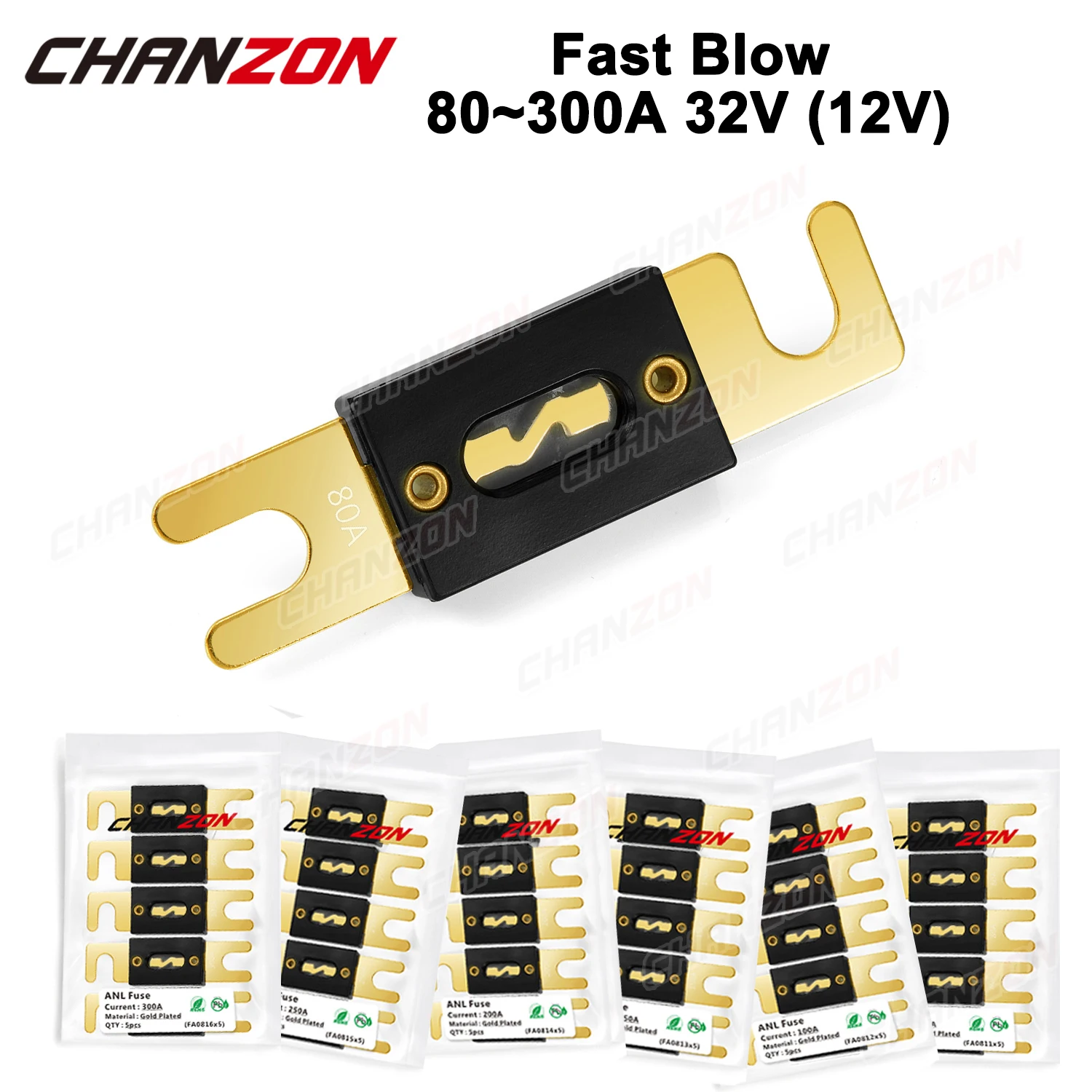 Fusible-autom-tico-de-perno-ANL-chapado-en-oro-80-100-150-200-250-300 ...