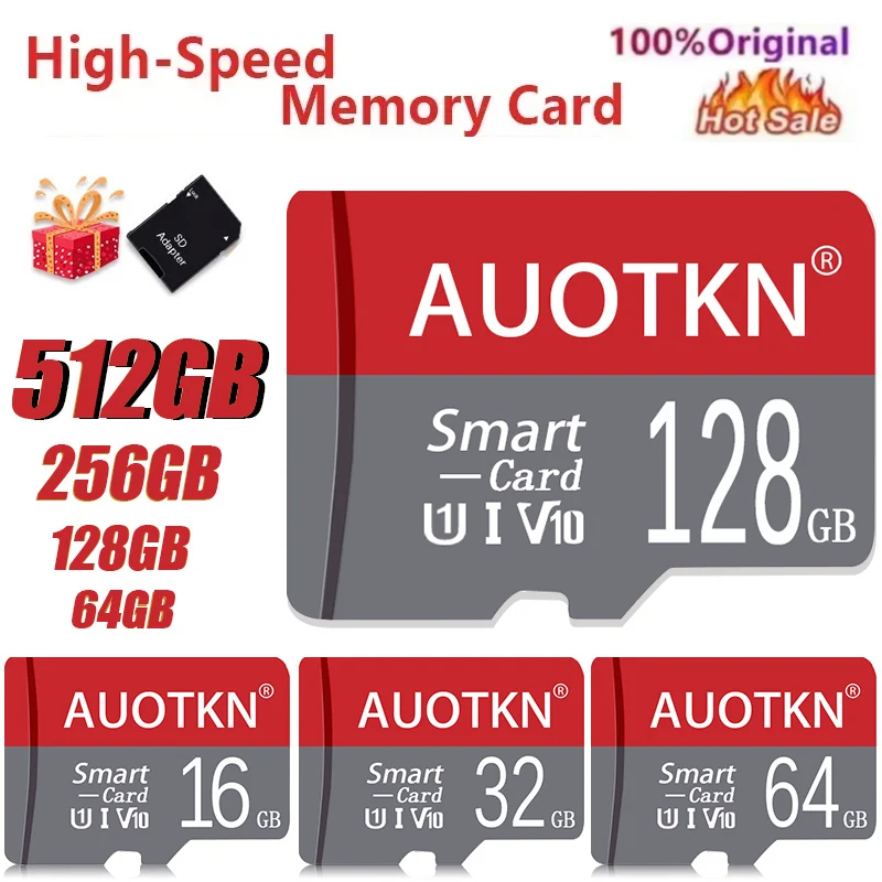 Memory-Card-128GB-Micro-TF-SD-Card-Class-10-4K-512GB-Flash-SD-TF-Card ...
