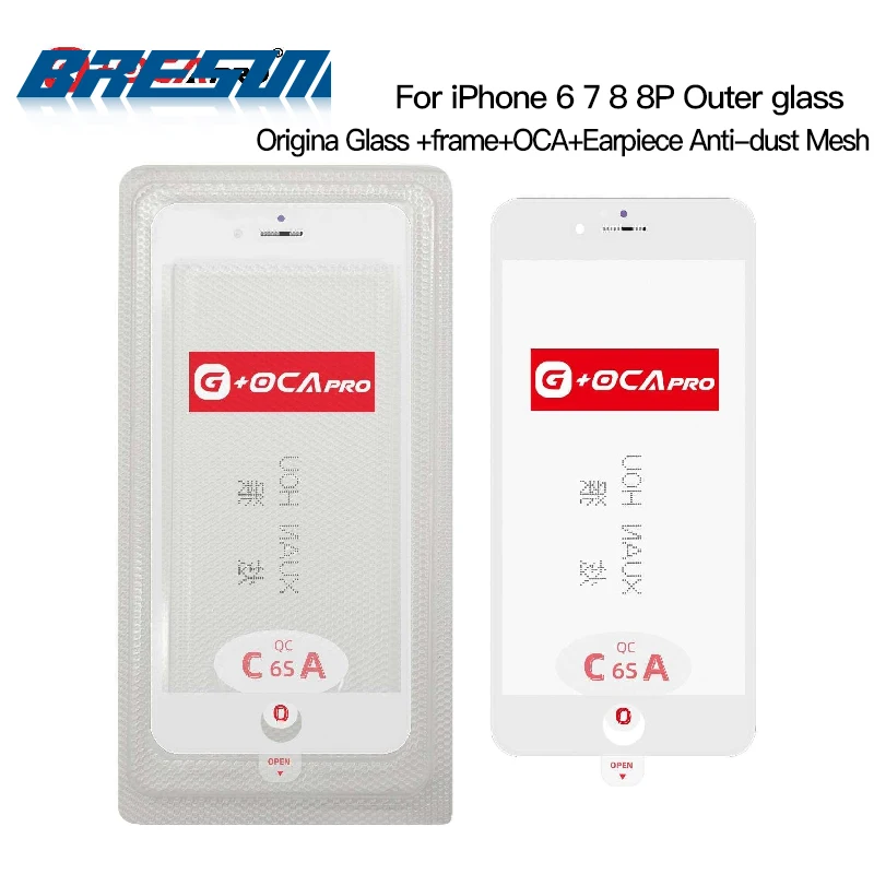 3in1-Origina-Glass-frame-OCA-Earpiece-Anti-dust-Mesh-For-iphone-6-7-8-8 ...