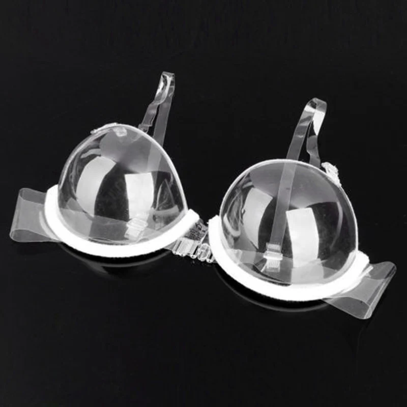 New-Women-Plastic-Sexy-Push-Up-Fashion-See-Through-Traceless-Clear-Bra ...
