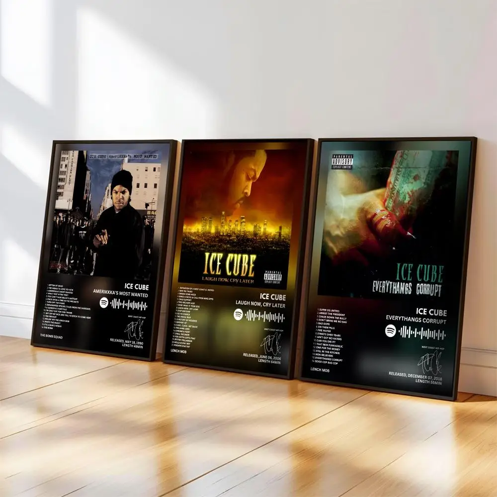 Ice Cube Poster HD Art Sticky Wall Waterproof Home Living Room Bedroom ...