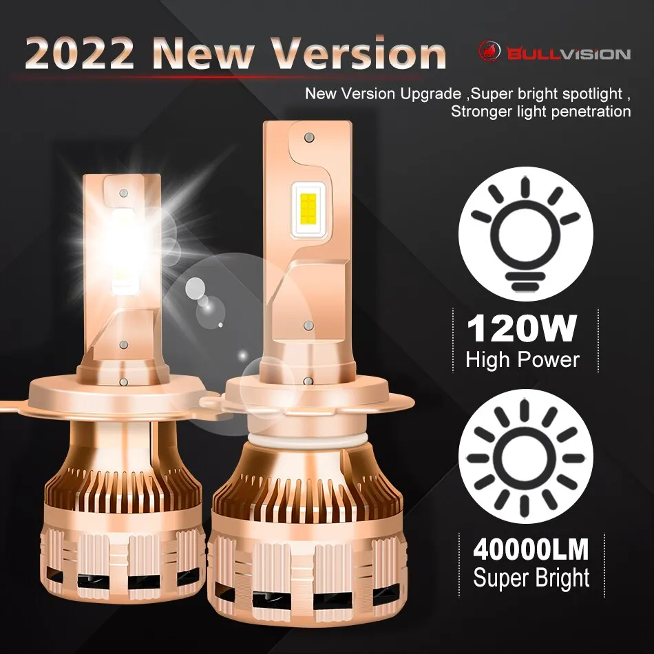 Ampoules de phares de voiture, Canbus LED, H7 40000LM, H4 H1 HB3 9005 HB4 9006 H11 6000K 3570 ...