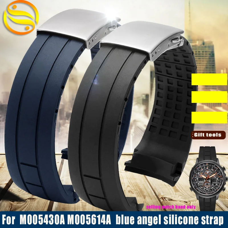 Curved-end-watchband-22mm-23mm-For-Mido-M005430A-M005614A-Waterproof ...