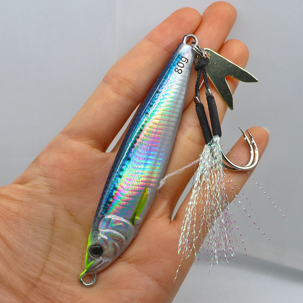 Metal Jig 40g/60g/80g VIB Slow Casting Jigs Trout Tuna Bass Shore ...