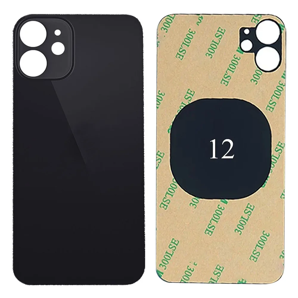 Large Hole Rear Glass + 3M Adhesive for iPhone 12 Rear Back Cover Glass ...