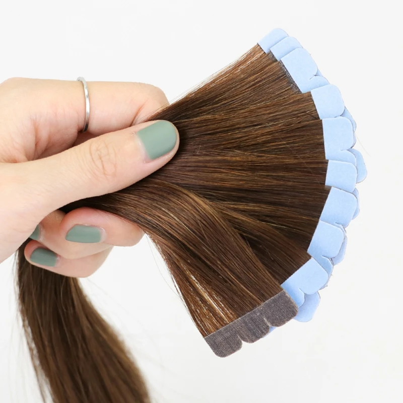 04-Dark-Brown-Mini-Tape-in-Hair-Extensions-Human-Hair-Natural-Hair ...