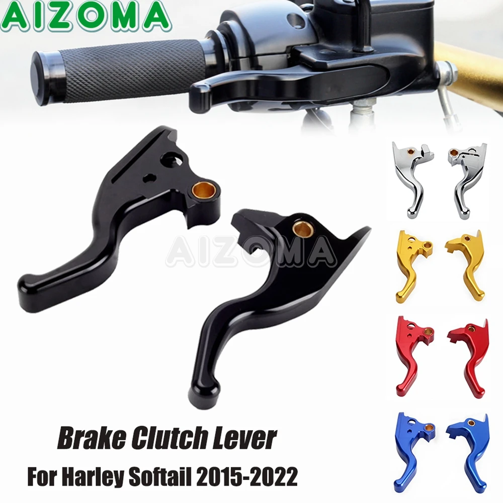 Motorcycle-Handles-Brake-and-Clutch-Lever-Set-For-Harley-Softail-M8-Low ...