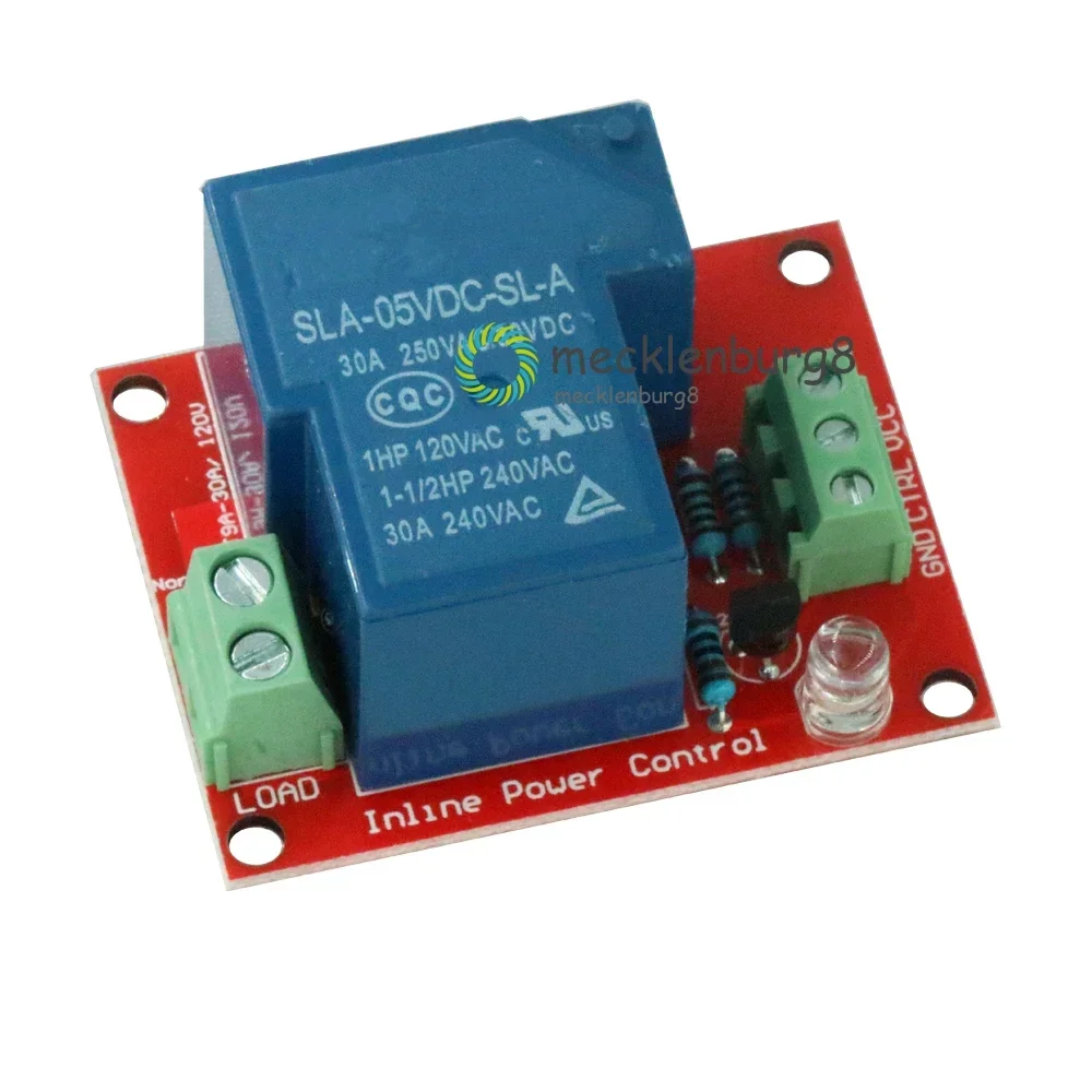 DC 5V 30A High Power 1 Channel Relay Module With Optocoupler Isolation ...