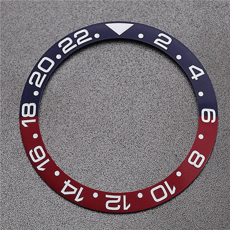 High-Quality-38mm-Red-Blue-Ceramic-Bezel-Insert-With-Silver-Fonts-For ...